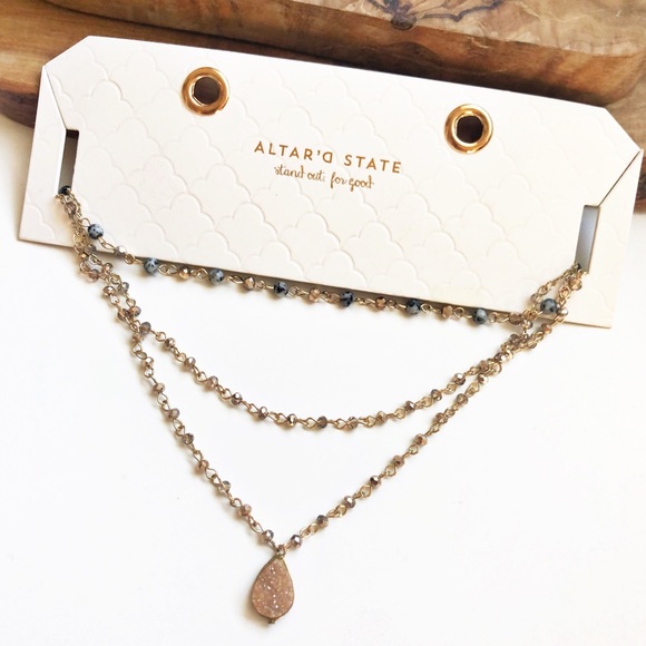 Altar'd State | Jewelry | Altard State Beaded Semi Precious Druzy ...